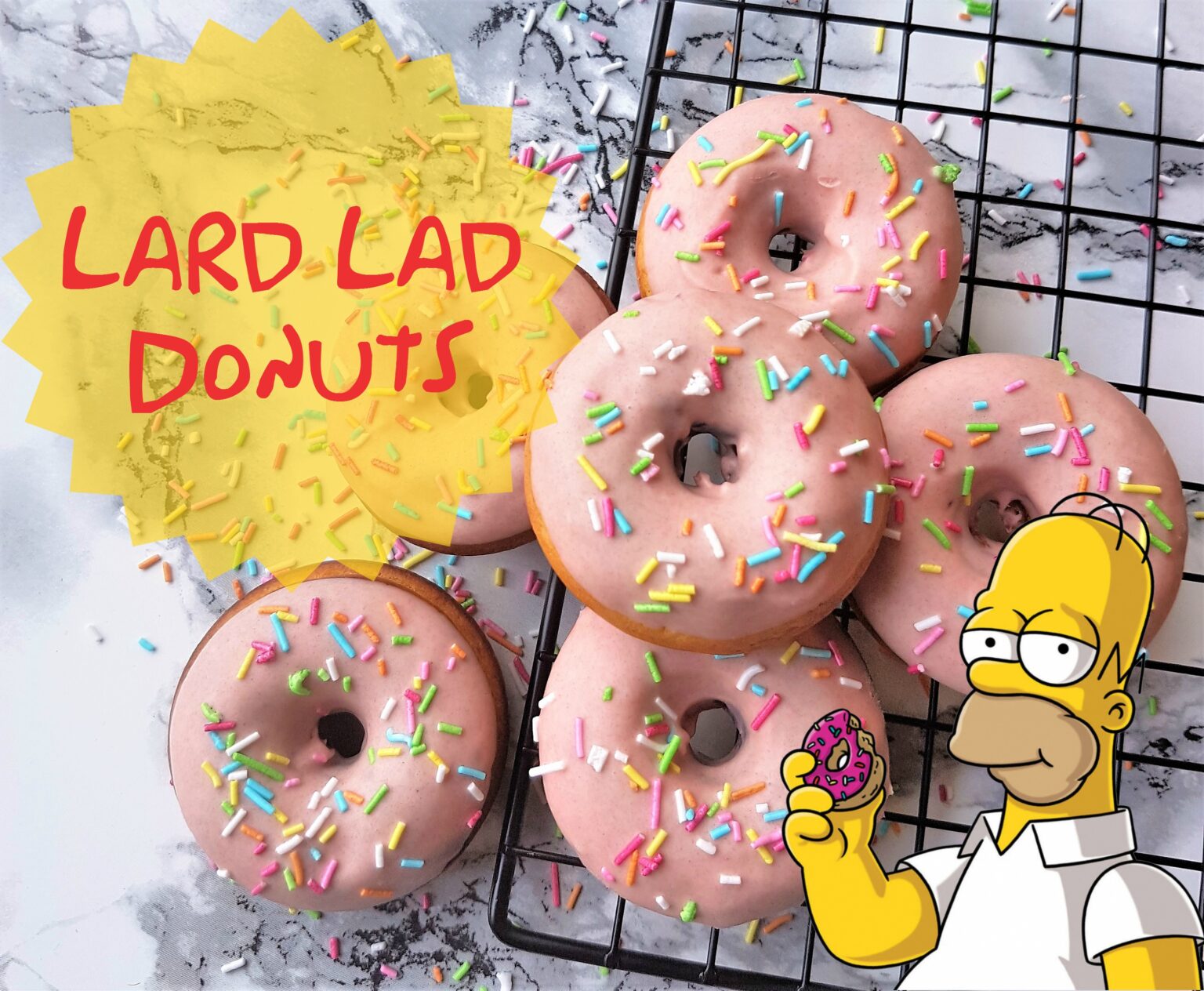Homer Simpsons hindbær donuts