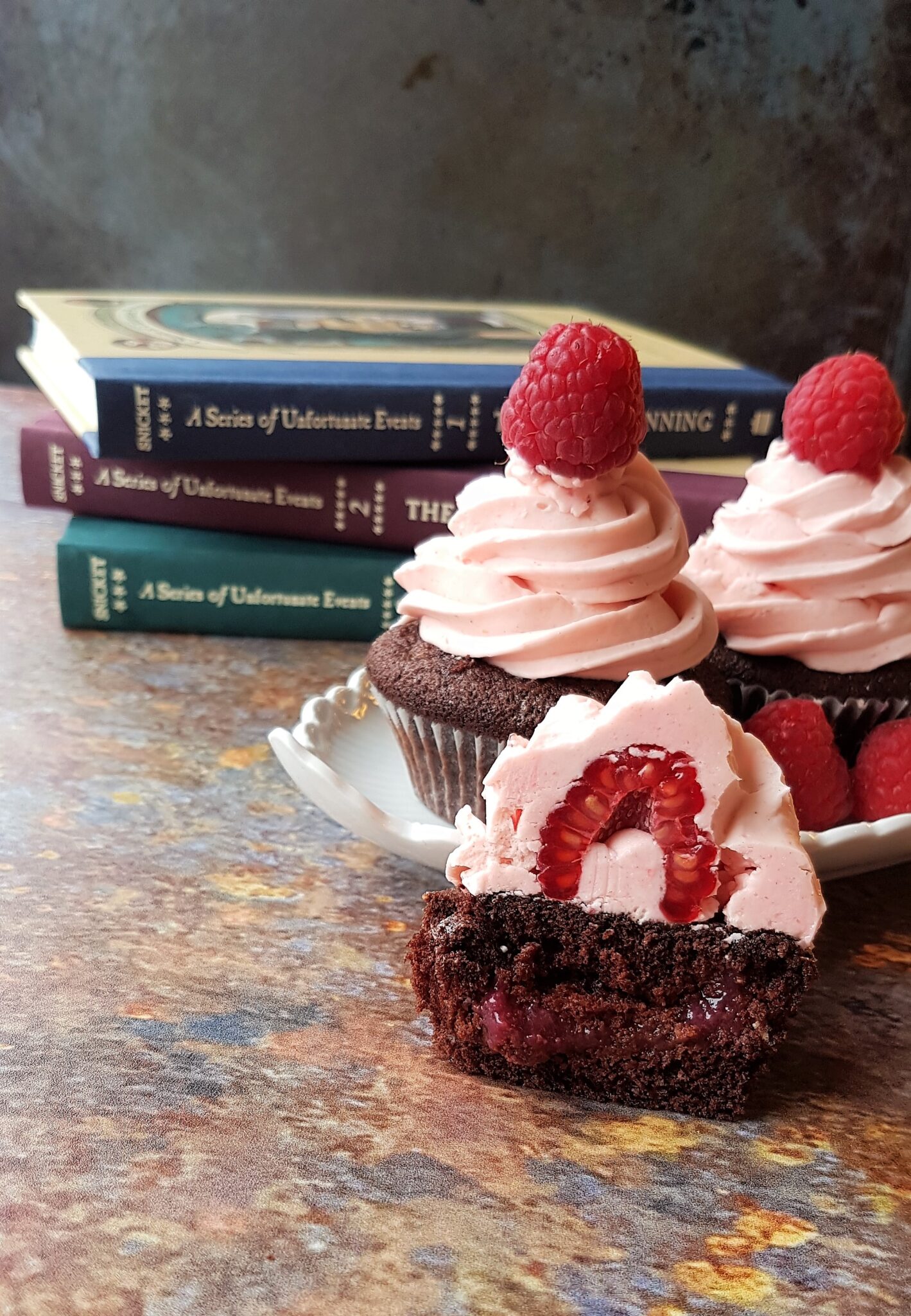Grev Olafs hindbær cupcakes